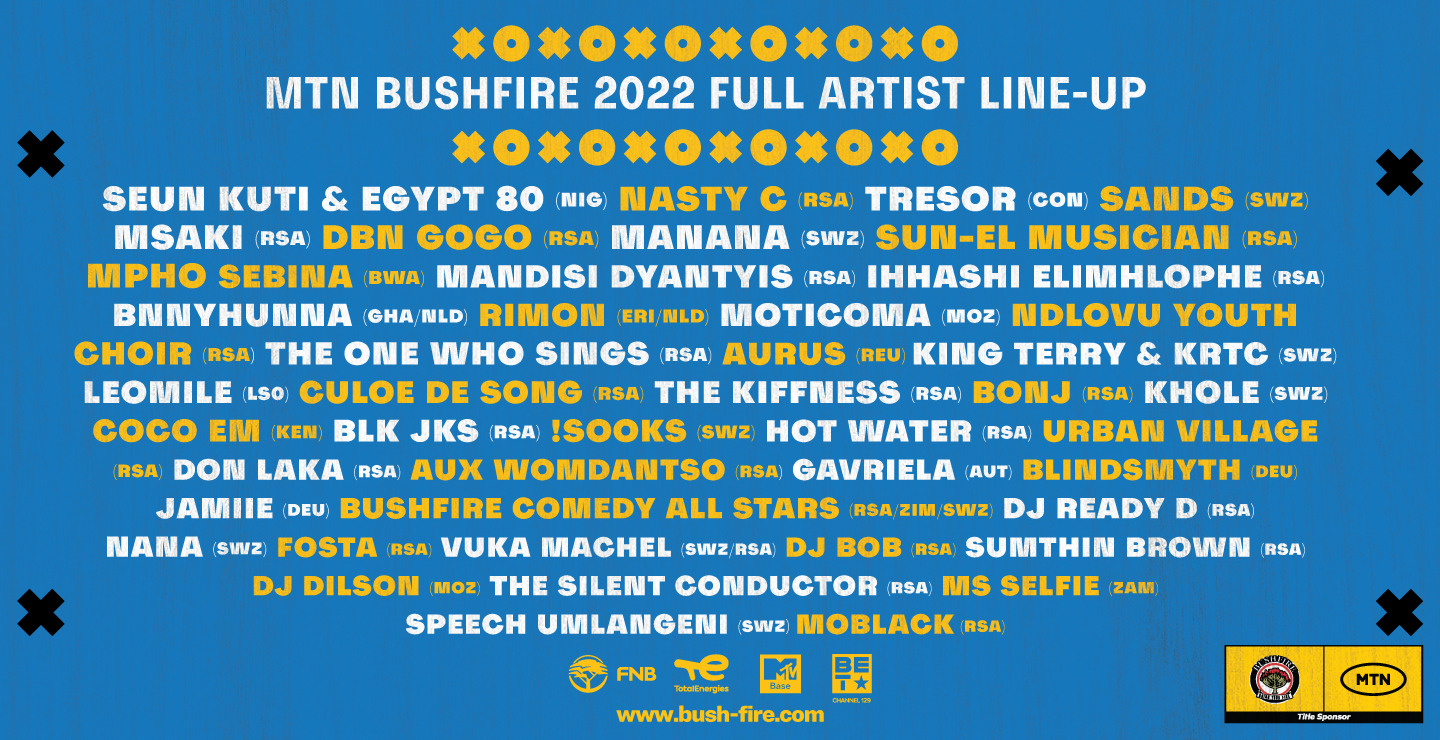 MTN Bushfire | Amazing Artists Announced for MTN Bushfire Festival Full ...
